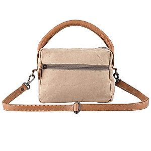 SIXTEASE Crossbody Bag for Women Vintage Style Genuine Leather, Upcycled Canvas, Rug, or Hair On - Cross Body Womens Bags with Inside Zipper Pockets - Dittogick
