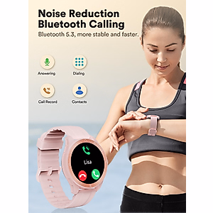 Quican Fitness Smart Watch for Women, iOS Android Compatible Bluetooth Watch, Activity Tracker with Heart Rate/Sleep Monitor/Calorie Counter, Reloj Inteligente Support 100 Sports, IP68 Waterproof