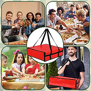 Sieral 4 Pieces Pizza Bags for Delivery Insulated Pizza Delivery Bag 20" x 20" x 6" Pizza Warmer Bags Insulated Food Delivery Bag Insulated Grocery Cooler Bag for Food Delivery Pizza Carrier