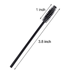 Tbestmax 200 Disposable Mascara Wand Eyebrow Brushes Spoolies Applicator for Eyelash Extension Makeup Kits