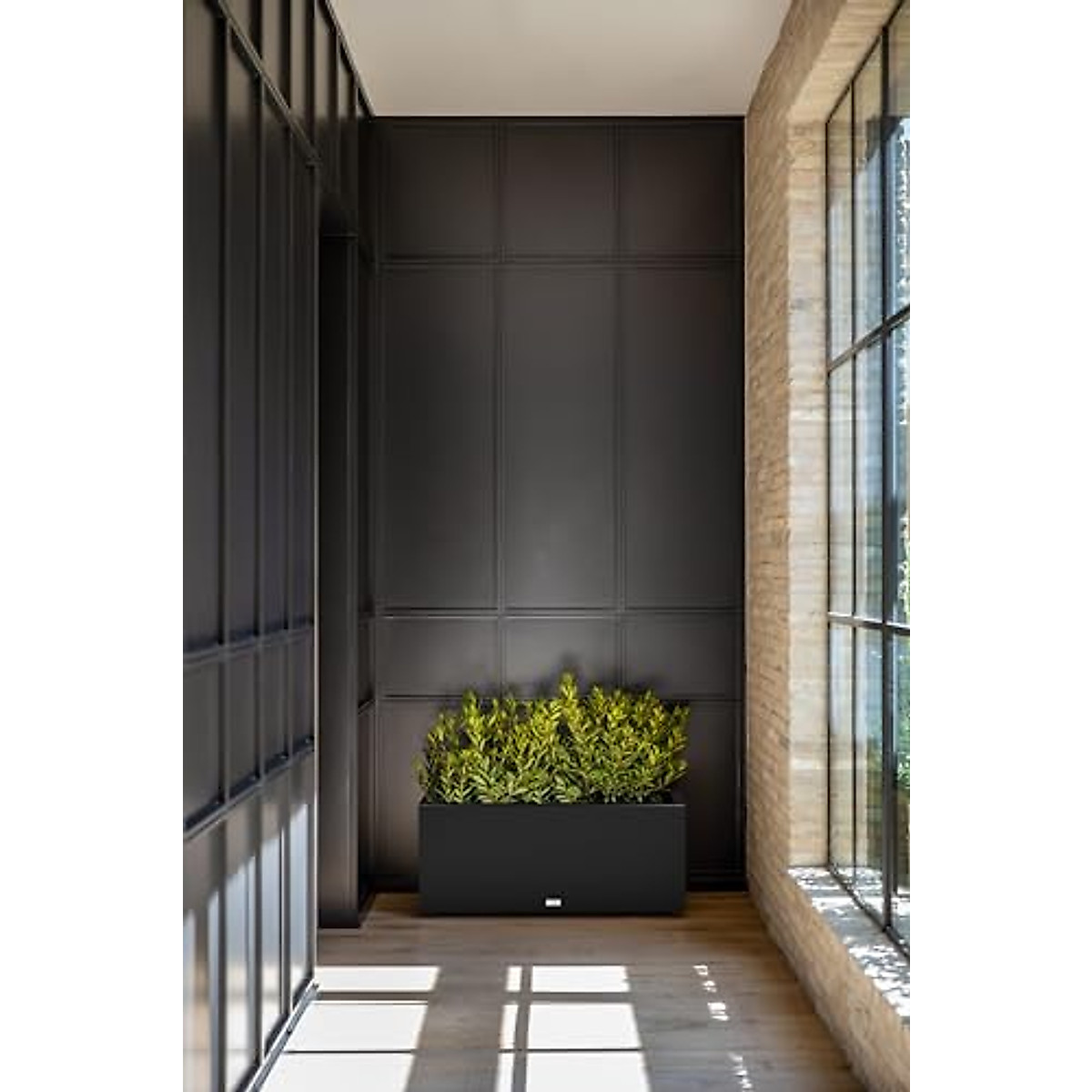 Veradek Block Series Long Box Planter - Large Rectangular Planter for Outdoor Patio/Porch | Durable All-Weather Use with Drainage Holes | Modern Décor for Tall Plants, Flowers or Shrubs