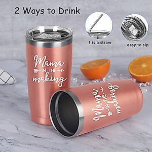 Cosictic Mama In The Making New Mom Travel Tumbler, Funny Pregnant Mom Baby Shower Gifts, Funny Mother's Day Gifts For Pregnant Mom Mom To Be Her, Insulated Stainless Steel Travel Tumbler
