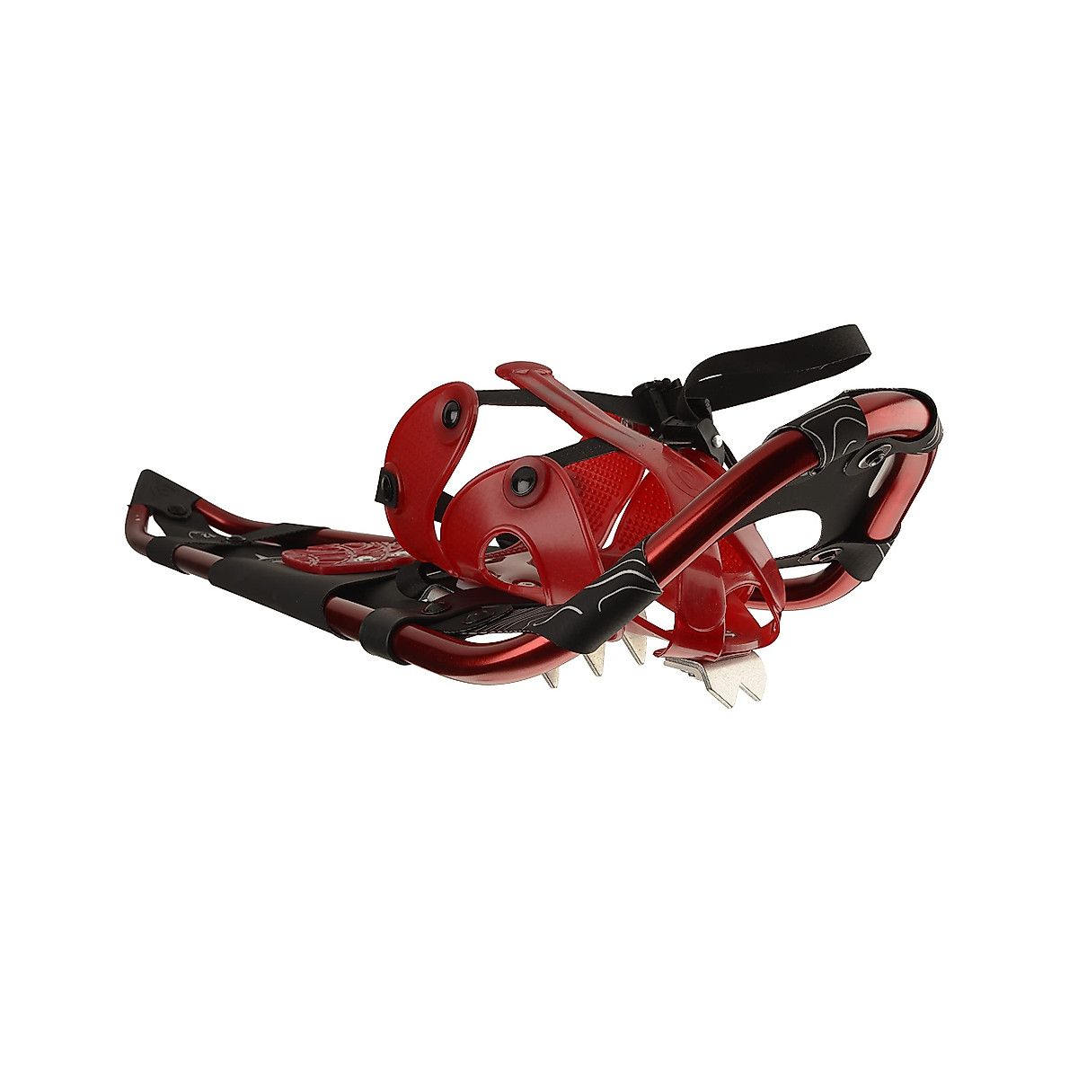 Crescent Moon Yellowstone 24.5 Aluminum Snowshoe (Red): Unisex, Ultralight Trail Snowshoe with Award Winning Single Loop Pull Binding, Aluminum Crampons and Heel Lifts