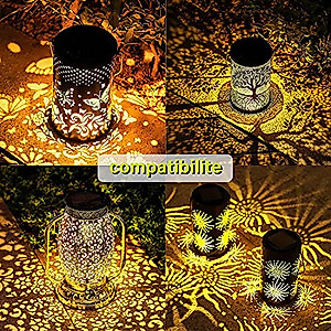 ZNYCYE 2 Pack Solar Light Replacement Top(Top Size 2.76 in, Bottom Size 3.15 in) Waterproof Solar Light Replacement Kit for Outdoor DIY Hanging Lanterns(Warm White LED)