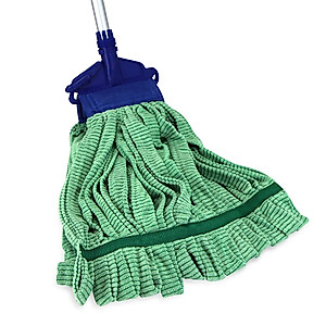 Arkwright Microfiber Tube Mop Head Replacement - (Bulk Case of 12) Heavy Duty, Lint Free, Super Absorbent & Bleach-Safe, Janitorial Essential for Commercial & Industrial Floor Cleaning, 14 oz, Green