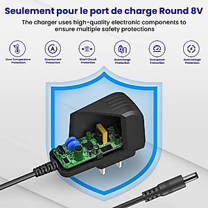 Replacement XXSZHY Charger for Philips Norelco HQ840 Multigroom Series 3000 MG3750 MG3750/10 MG3750/50 MG3750/60 MG3760 MG3760/50 Power Supply Charging Cord 8V 100mA