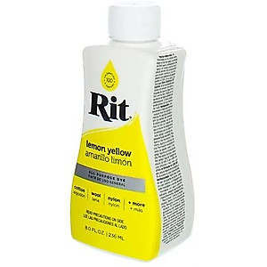 Rit Dye liquid Dye 8 Ounce - Pack of 3, Lemon Yellow