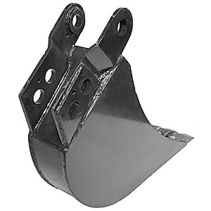 Titan Attachments 8in Wide Backhoe Bucket, 3-Carbon Steel Teeth, Hydraulic Tilt Backhoe & Excavator Attachment