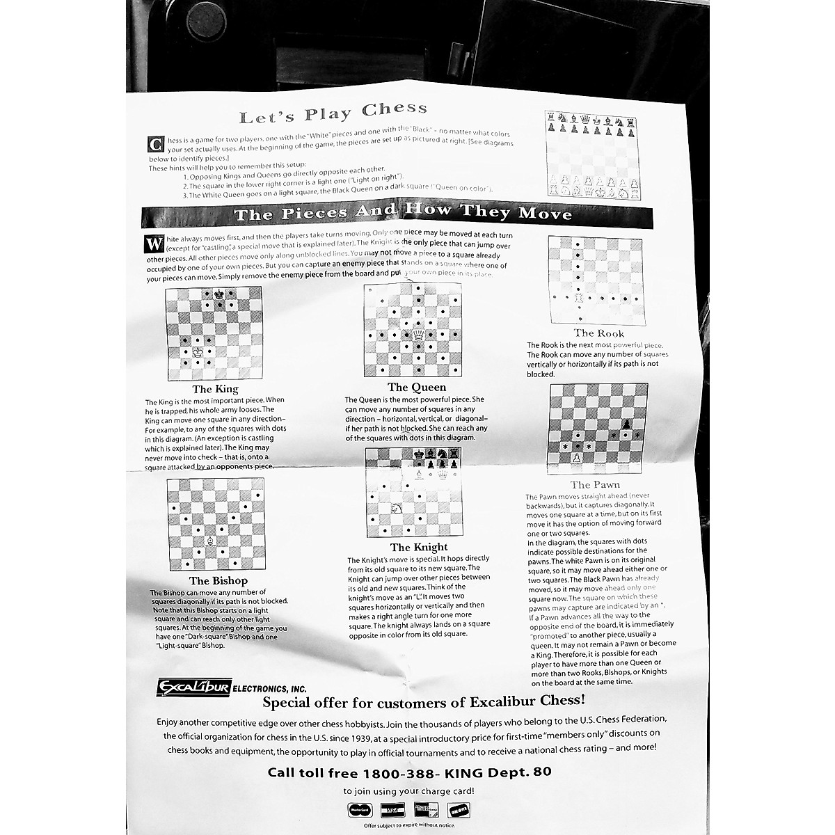 Excalibur 911E-3 King Master III Electronic Chess & Checkers Game