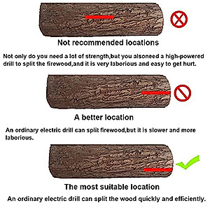 Hex Shank Firewood Drill Bit Wood Splitter,Overall Wood Splitter Drill Bit(32mm),Electric Drill Wood Splitter,Electric Log Splitter Hex Firewood Drill Bit.