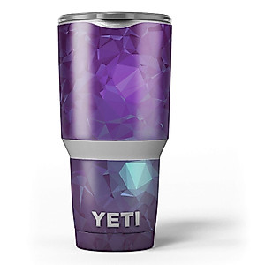 Design Skinz Purple Geometric V11 - Skin Decal Vinyl Wrap Kit Compatible with The Yeti Rambler Cooler Tumbler Cups