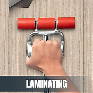 POWERTEC 71033 Extendable Wall and Floor Roller for Vinyl Flooring, Linoleum, Carpet, LVP, Veneer and Wall Covering, Flooring Roller Tool with Extendable 17 Inch to 27 Inch Handle, 1 pack