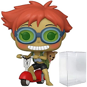 POP Cowboy Bebop - Edward on Scooter with EIN [Corgi] Funko Vinyl Figure (Bundled with Compatible Box Protector Case), Multicolor, 3.75 inches