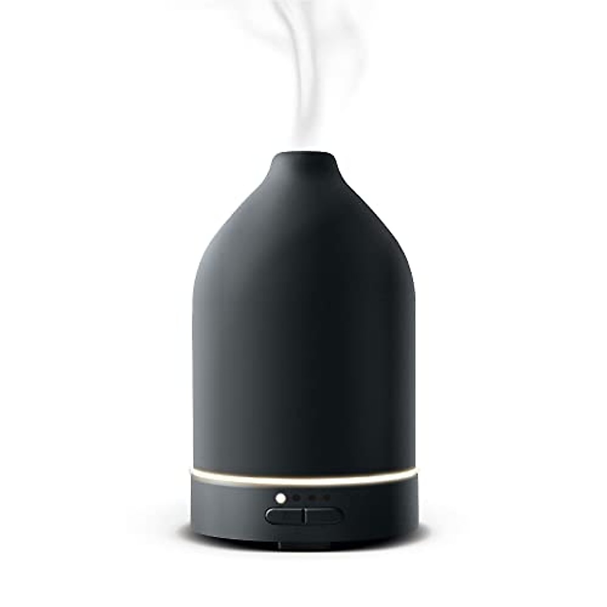 Brookstone Essential Oil Ceramic Diffuser, Ripple Ultrasonic Aromatherapy and Relaxation 60ml Oils Diffuser, Cool Air Mist Humidifier, Relaxing Fragrant Environment, for Any Room in Home or Office