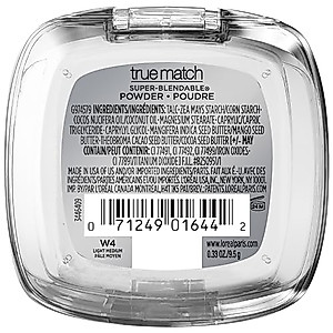L'Oreal Paris True Match Super Blendable Oil Free Foundation Powder, W4 Light Medium, 0.33 oz, Packaging May Vary