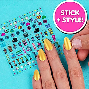 L.O.L. Surprise! O.M.G. 2-in-1 Lip & Nail Studio by Horizon Group USA, Double Feature Series, DIY Beauty Kit for Kids, Create 3 L.O.L. Surprise Lip Balms, Design & Decorate Trendy Nail Art