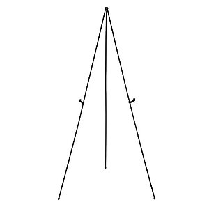 Amazon Basics Easel Stand, Instant Floor Poster, Lightweight, Collapsible and Portable with Tripod Base, Black Steel(supports 5 pounds)