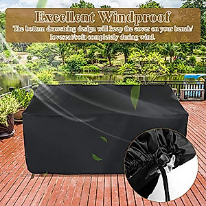 Iptienda Patio Furniture Covers, Outdoor Furniture Cover Waterproof 3-Seater Sofa Cover Fit Patio Furniture 64" Wx26 Dx35 H