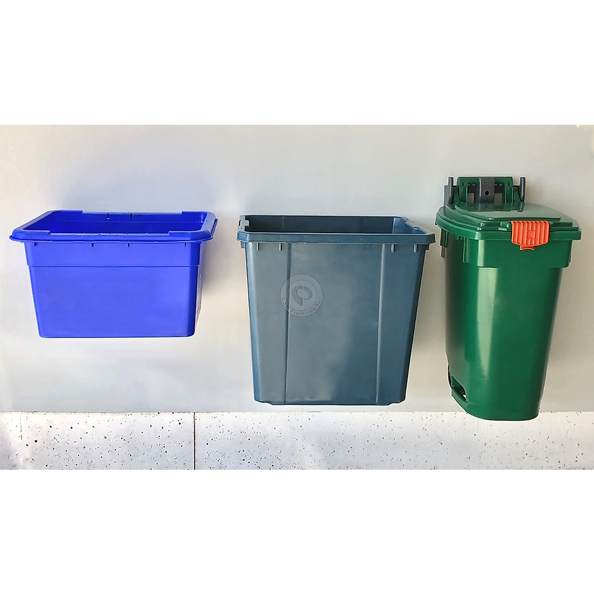 CAD Precision Inc. Recycle/Compost Bin Hanging Bracket, the EZ bin brac (for WIDE lip bins) - see details
