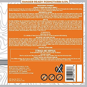 Ranger Ready Repellents P2Pak Permethrin + Picaridin Tick & Insect Repellent, Scent Zero, 8 Fl Oz. (Pack of 2)