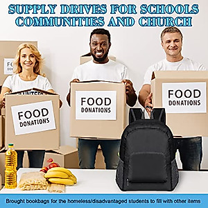 24 Pieces Backpack 17 Inch Backpacks 5 Assorted Colors Foldable Lightweight Bookbags Student Outdoor Travel School Book Bag with Storage Bag