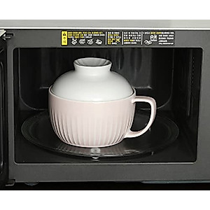 ZEN Pleats Porcelain Multi Cooker Bowls Set w/cover 33oz (Mint)