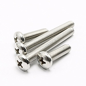 M8 Phillips Pan Head Machine Screws A2 Stainless Steel Thread Length 12 to 100mm,Pack 10-Piece (M8 x 12mm)