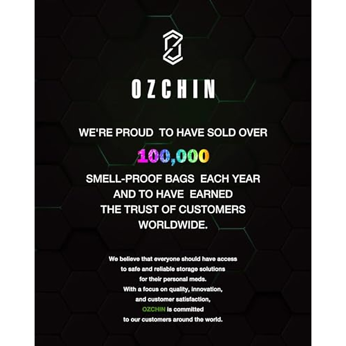 OZCHIN Smell Proof Bag with Combination Lock Tobacco Pipe Pouch Bag File Organizer Case Container Medicine Lock Box Odorless Storage Bag Great Gift for Friend