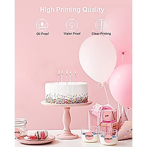 POLONO Shipping Label Printer Pink, 4x6 Thermal Label Printer for Shipping Packages, Commercial Direct Thermal Label Maker, 2" Pink Circle Direct Thermal Labels (750 Labels c