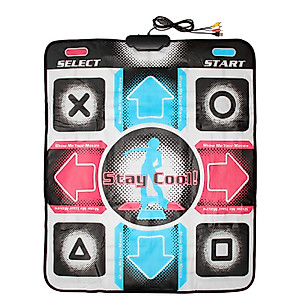 OSTENT USB RCA Non-Slip Dancing Step Dance Mat Pad for PC Computer TV AV Video Game