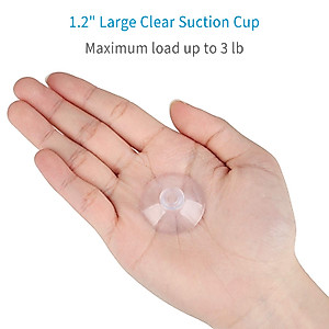 Pawfly 10 Pack Suction Cups 1.2 Inch, PVC Plastic Sucker Without Hooks for Home Kitchen Bathroom Organization Christmas Decoration Window