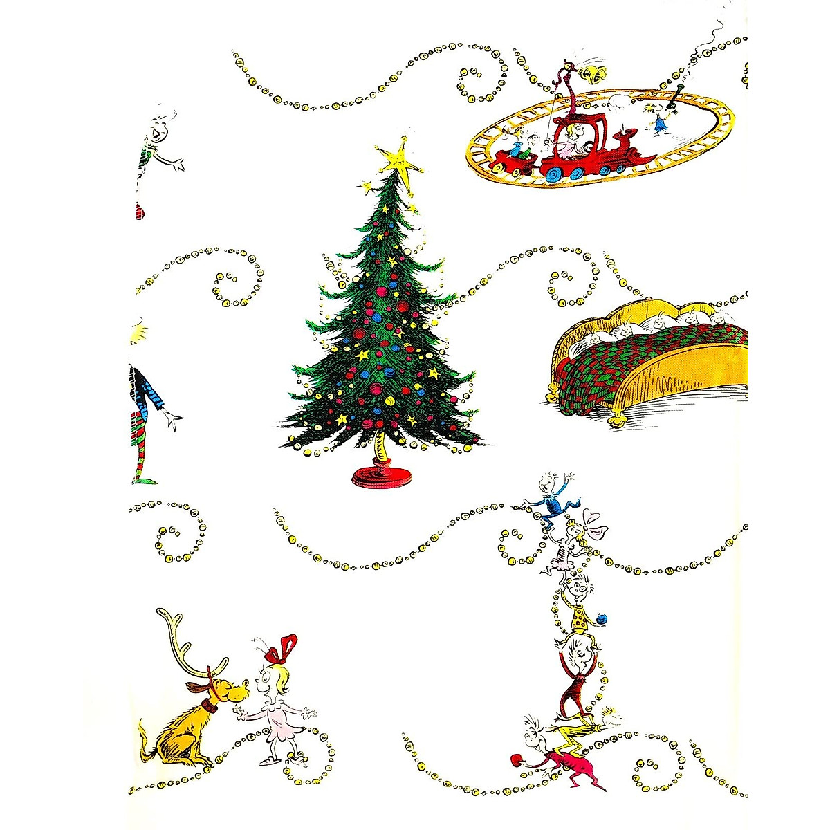 Designware Christmas Grinchmas Cindy Lou Whoville Party Decoration Vinyl Tablecover (52 Inches x 70 Inches)