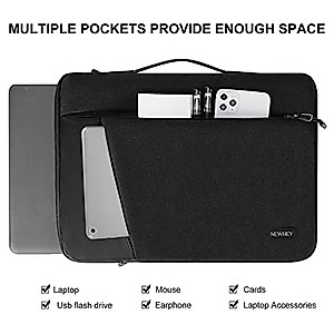 Laptop Sleeve Case 13-14 Inch Waterproof Durable Laptop Case Shockproof 360 Protective Bag with Handle Compatible with 13" MacBook Pro/Air, 13-14 Inch HP/ASUS/Acer/Dell/Mac/Lenovo/Notebook Computer