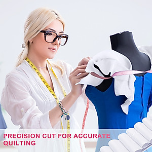 40 Pcs White Jelly Cotton Fabric Patchwork Roll, 2.55 Inch Roll Up Cotton Fabric Quilting Strips, Jelly Fabric Patchwork Craft Cotton Fabric for Quilters and Sewing DIY Crafts (Basic Style)