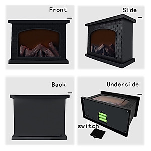 HRTX Waterproof Flame ​Led Camping Lantern, Home Christmas Lights, Metal Flickering Flame for Patio Garden Table Yard Halloween Christmas