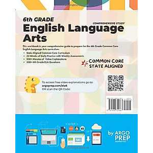 6th Grade Common Core ELA (English Language Arts): Daily Practice Workbook | 300+ Practice Questions and Video Explanations | Common Core State ... Standards Aligned (NGSS) ELA Workbooks)