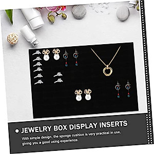 HOMSFOU 20 Pcs Jewelry Box Pad Earring Organizer Pad Jewelry Display Pads Jewelry Showcase Pads Ear Stud Holder Jewelry Organizer Tray Ear Stud Pad Ring Tray Display Board Sponge Earrings