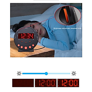Alarm Clock 113 Decibels Sonic Vibrating Alarm Clock Red Flashing Light Super Shaker Extra Alarm Clock for Student Adult Elder