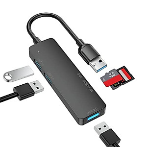 Slim & Lightweight High Speed USB 3.0 Hub 5 in 1 Adapter Multi Splitter Adapter with TF SD Card Reader