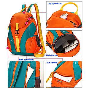 Elsegeod Travel Backpack for Women,Lightweight Carry On Backpack,Hiking Waterproof Backpack Outdoor Sports Bag,Casual Daypack