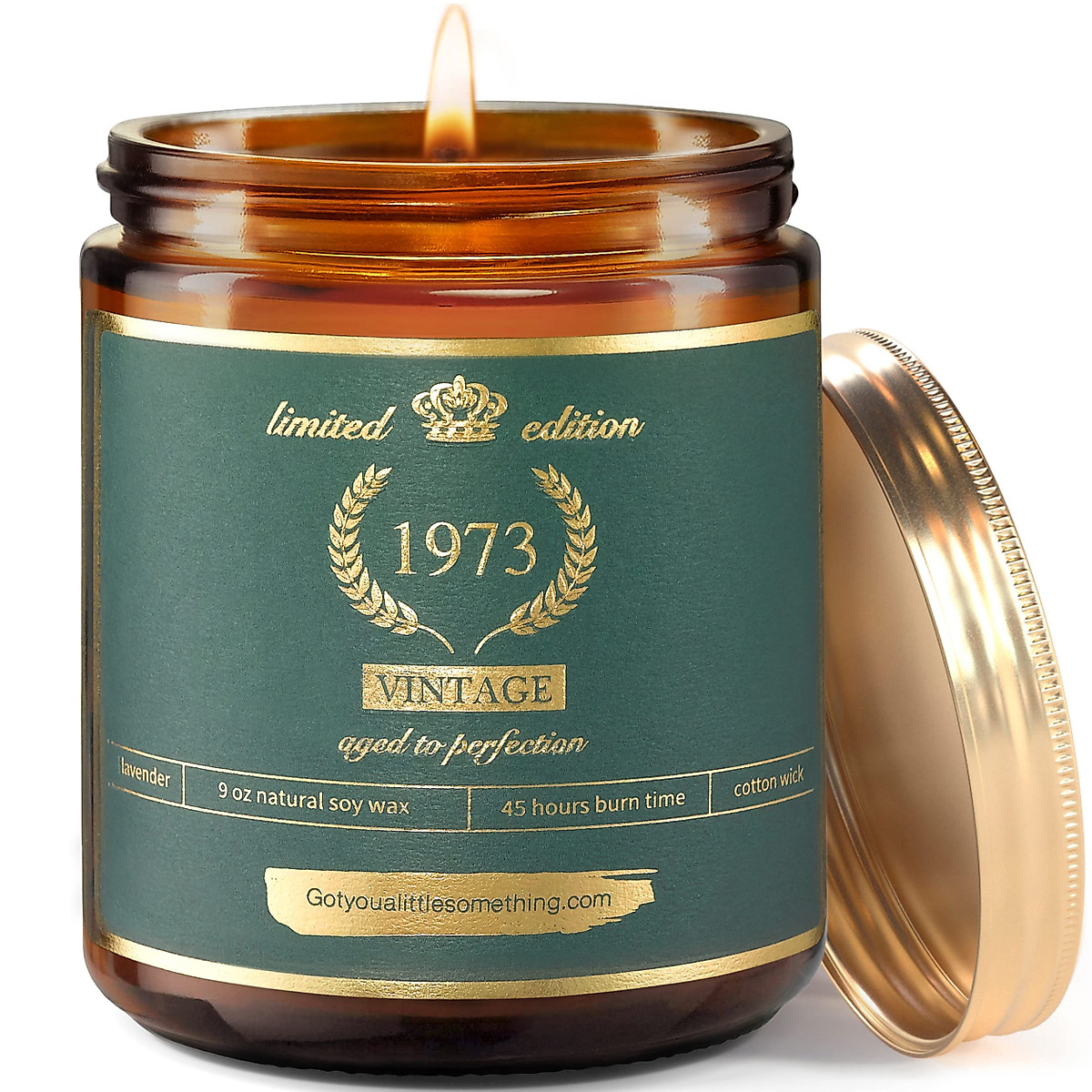 51st Birthday Candle - 1973 Happy 51 Years Old Bday Gifts for Mom Dad Friends Women Men Uncle Aunt boss Coworker | Funny Turning 51 Birthday Party Presents Ideas for Woman Friend