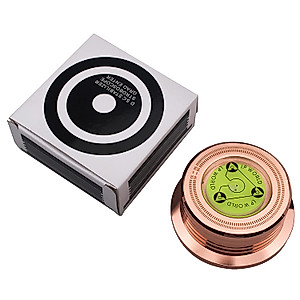 Record Weight 60HZ LP Disc Stabilizer Turntable Level Vinyl Clamp (60Hz, Gold)