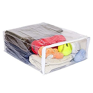 Clear Vinyl Zippered Storage Bags 15 x 18 x 6 Inch 10-Pack