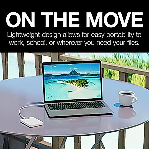 Seagate Ultra Touch HDD 2TB External Hard Drive - 7mm, Cloud White, Post-Consumer Recycled Material, 6mo Dropbox and Mylio, Rescue Services (STMA2000400)