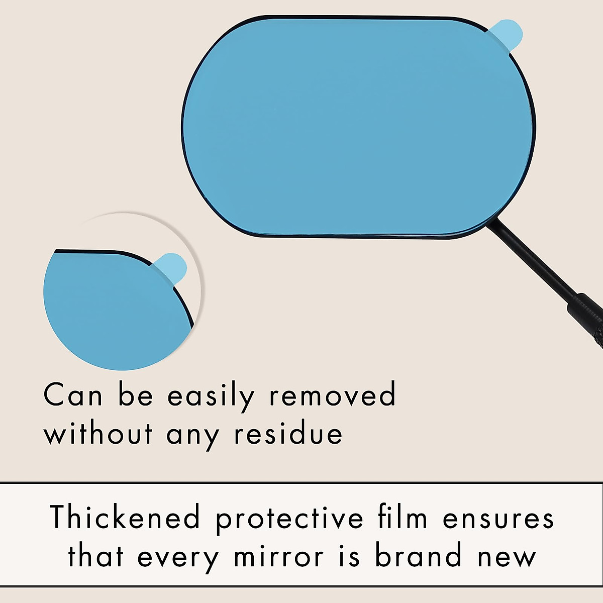 Embagol Lash Mirror Extra Large Makeup Mirror for Eyelash Extensions Detachable Stainless Steel Square Round Lash Extension Accessories(Black)