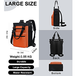 BASICPOWER Backpack Purse for Women Convertible Laptop Tote Work Bag Nurse Teacher Bag for Travel