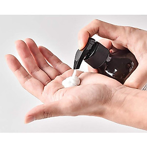 Jucoan 9 Pack Amber Soap Dispenser Empty Plastic Pump Bottles, 10oz Refillable Travel Soap Shampoo Dispenser Bottles for Hand Sanitizer Soap Cosmetic Lotion Body Wash Conditioner Bathroom Kitchen