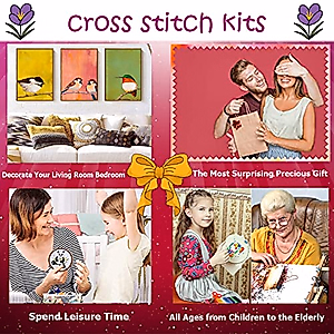 Dimensean Cross Stitch Kits, Stamped Cross Stitch Kits for Adults Beginners,Full Range of Cross-Stitch Stamped Kits Needlecrafts Embroidery Kits 11CT-Auspicious Peacock 31.5x47.2 inch