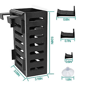 2 PCS Hanging Aquarium Planter Cups, Aquatic Plants Holder, Aquarium Planter Cup, Aquarium Decorations Plants Pot and Fish Tank Plants Pot for Live Aquarium Decor (Black-2 PCS)