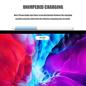 3 PCS Ergonomic Grip for Apple Pencil 2nd Generation, Grips Silicone Holder Sleeve for Apple Pen 2 Gen (Black, Blue,White)